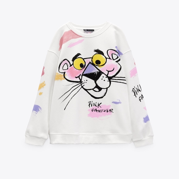 Zara | Sweaters | Zara The Pink Panther Sweater | Poshmark